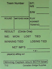 Swiss Team Assignment And Reporting Slips Form T10 (250 Sheets) - Green ...